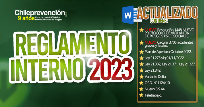 NUEVO REGLAMENTO INTERNO DE ORDEN HIGIENE Y SEGURIDAD RIOHS 2023 v8 ...