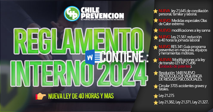 NUEVO REGLAMENTO INTERNO 2024 V2 (RIOHS - RIHS) - ChilePrevencion el portal de los ...