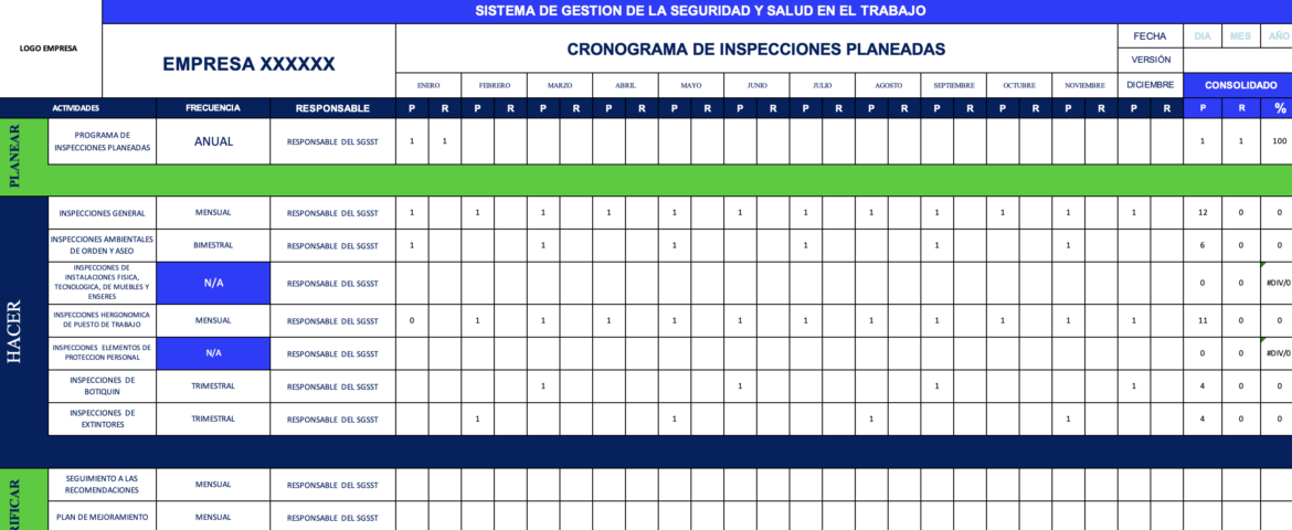 FORMATO PROGRAMA ANUAL DE INSPECCIONES - ChilePrevencion el portal de los prevencionistas de ...