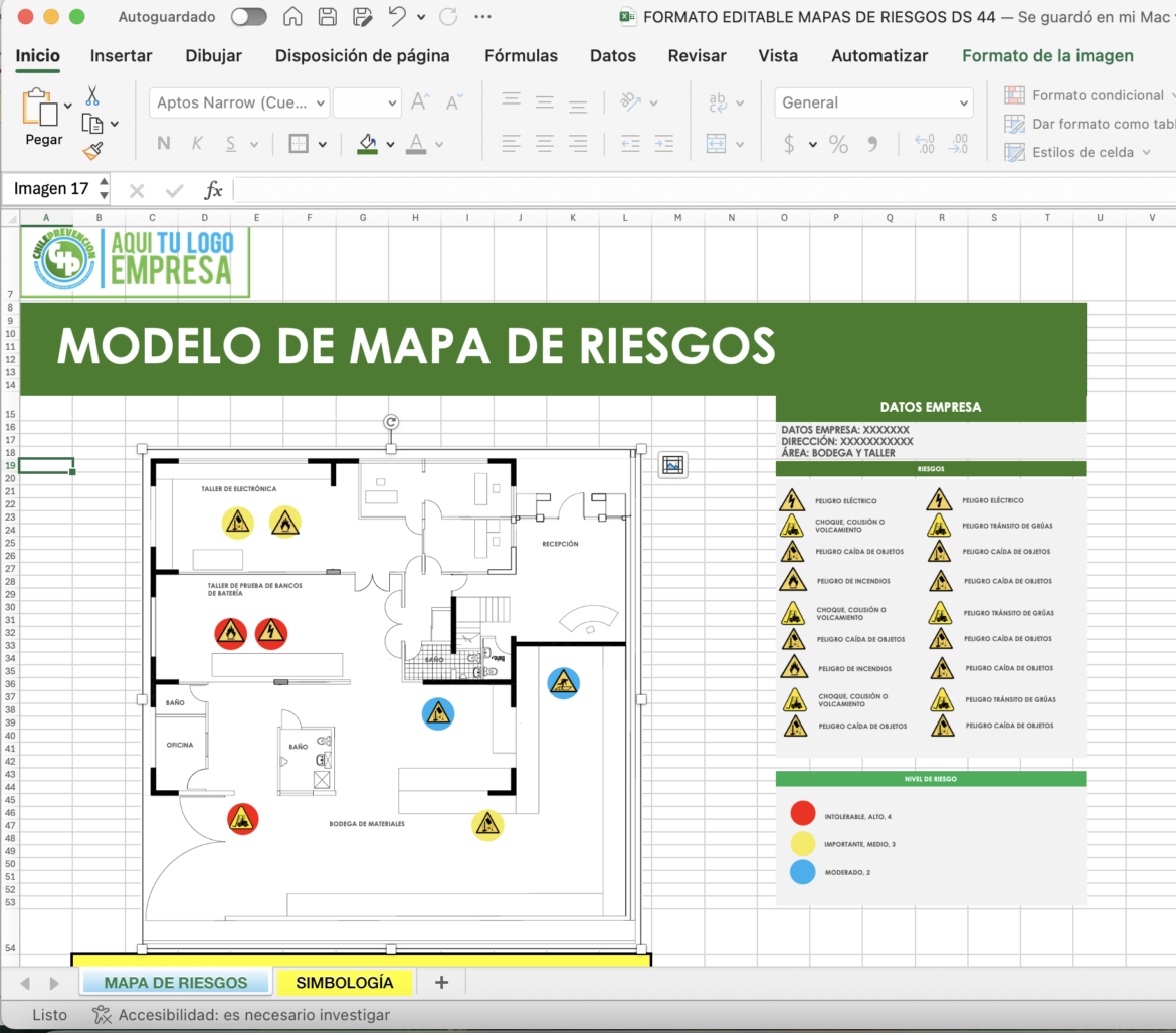 FORMATO PARA MAPAS DE RIESGOS DS 44 - ChilePrevencion el portal de los prevencionistas de ...