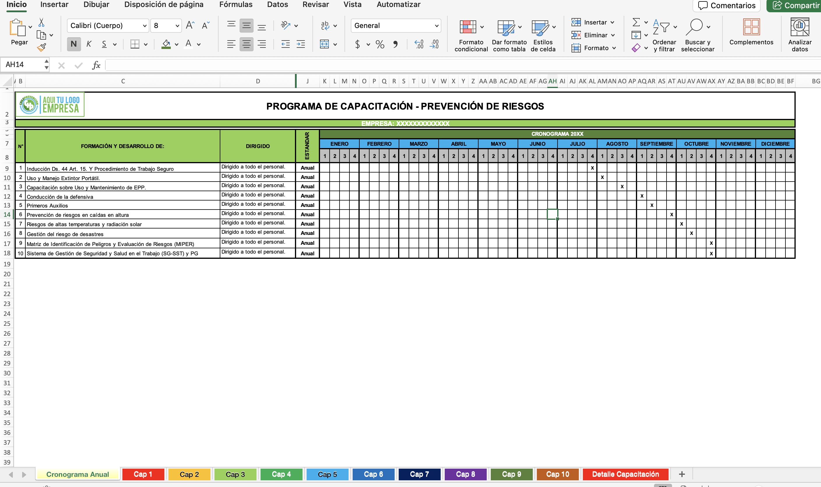 Programa anual de Capacitaciones Ds-44 - ChilePrevencion el portal de los prevencionistas de ...